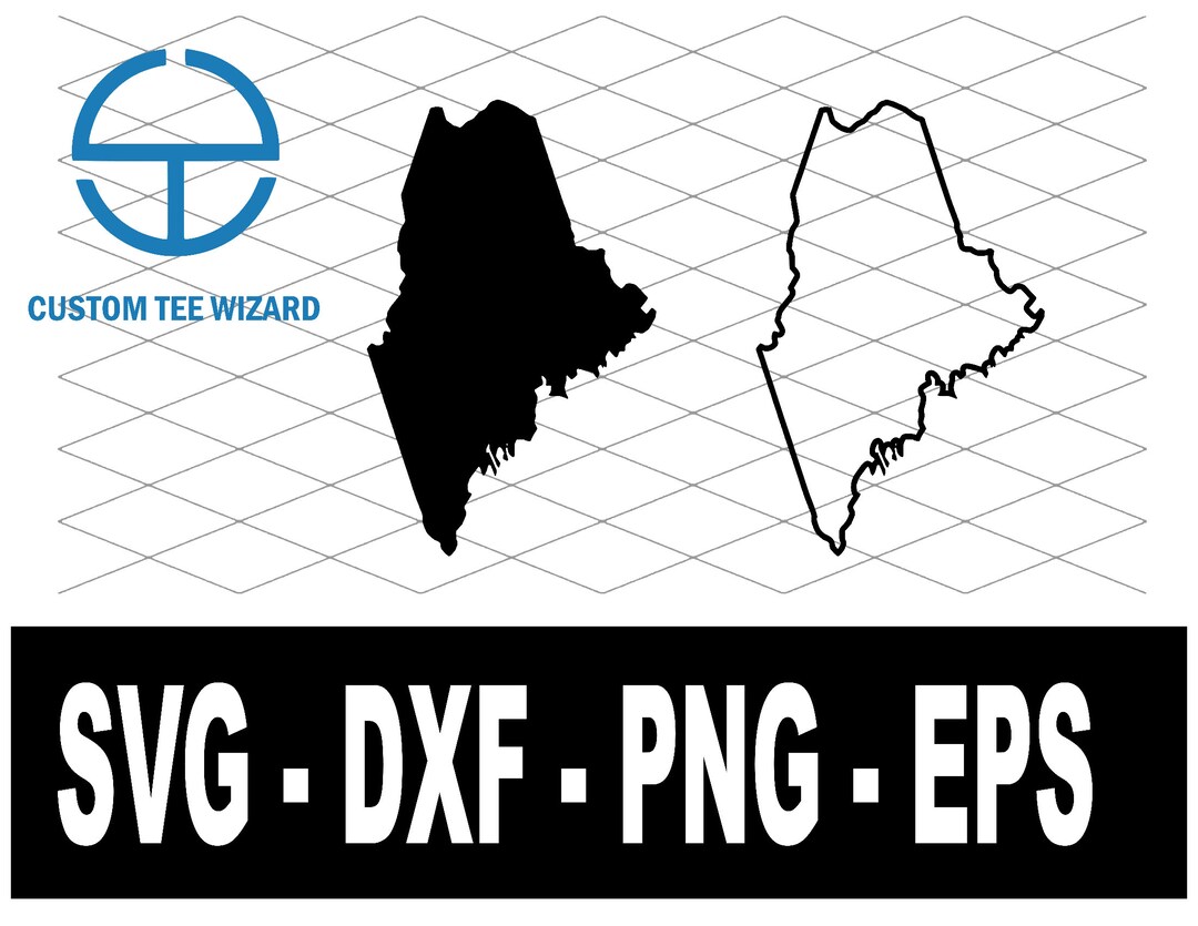Maine SVG File | Maine Cut File | Maine Map Shape Clip Art | United ...