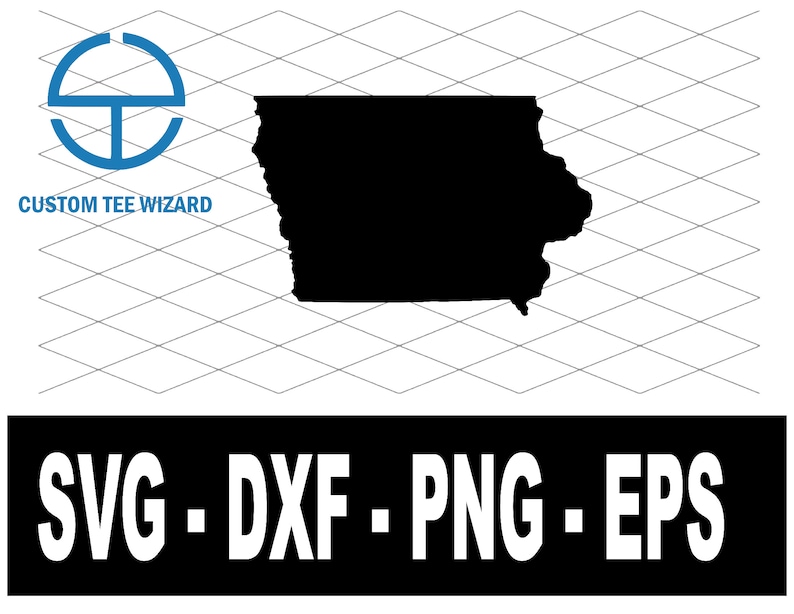 Iowa SVG File | Iowa Cut File | Iowa Map Shape Clip Art | United States ...