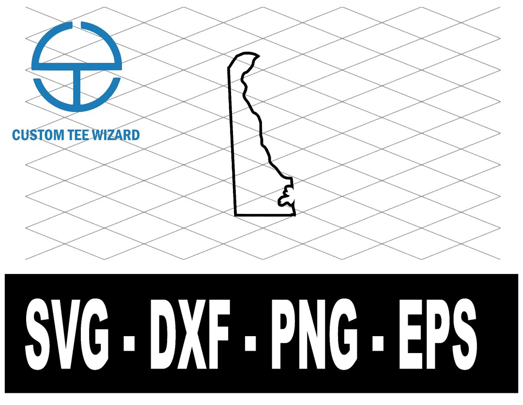 Delaware SVG File | Delaware Cut File | Delaware Map Shape Clip Art ...