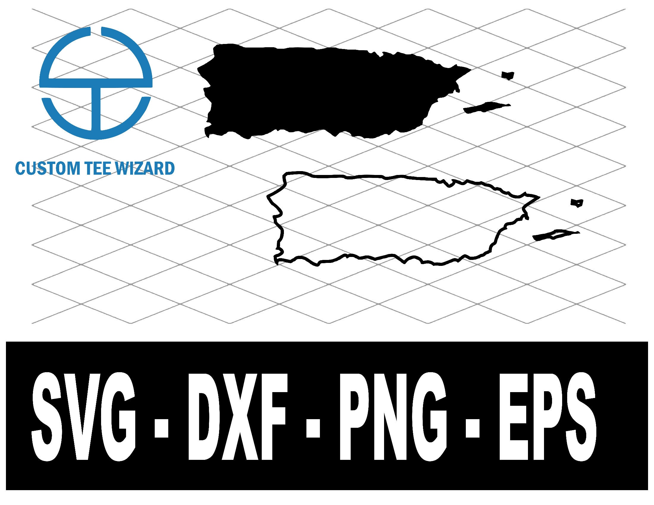 Puerto Rico SVG File | Puerto Rico Cut File | Puerto Rico Map Shape ...