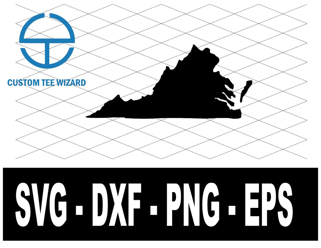 Virginia SVG File | Virginia Cut File | Virginia Map Shape Clip Art ...