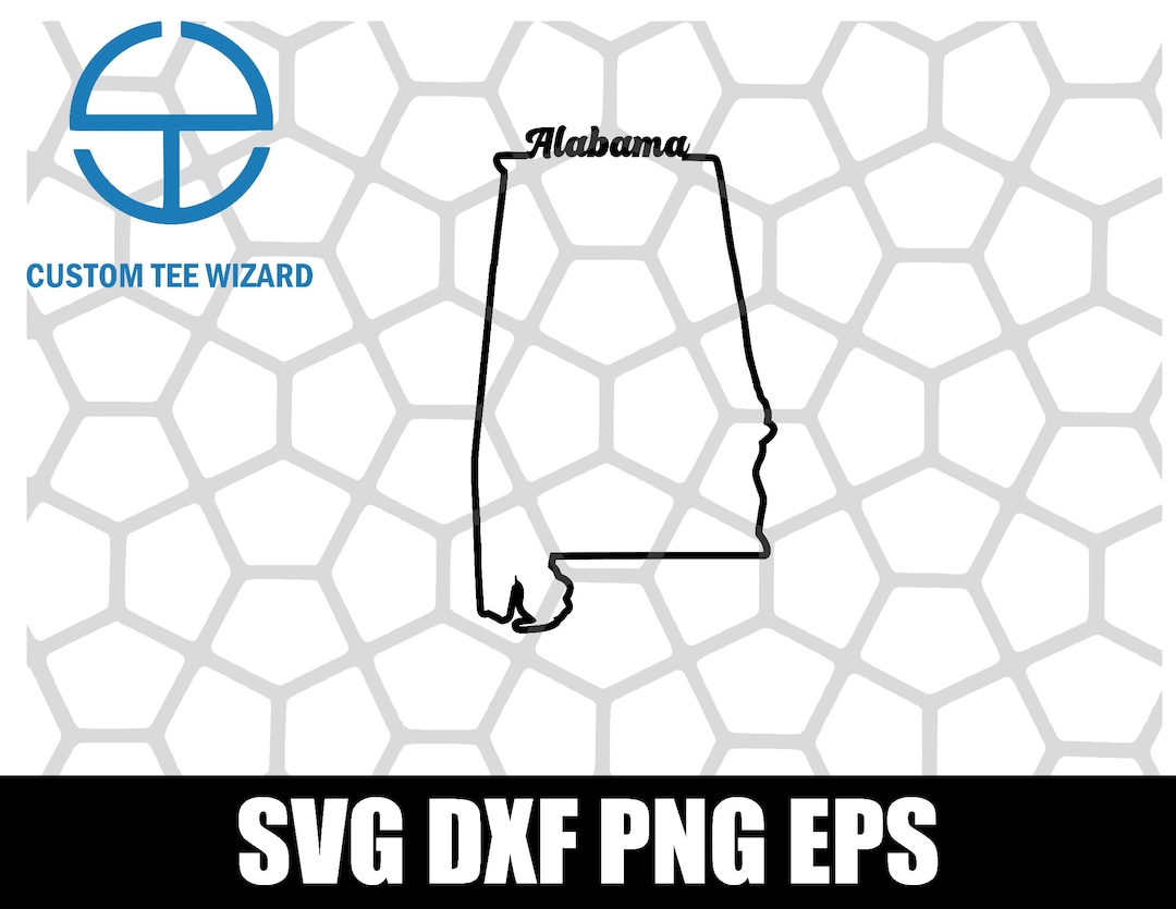 Alabama Word Outline State | Alabama SVG File | Alabama Cut File ...