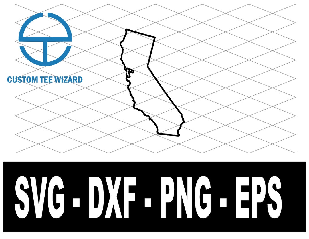 California SVG File California Cut File California Map - Etsy