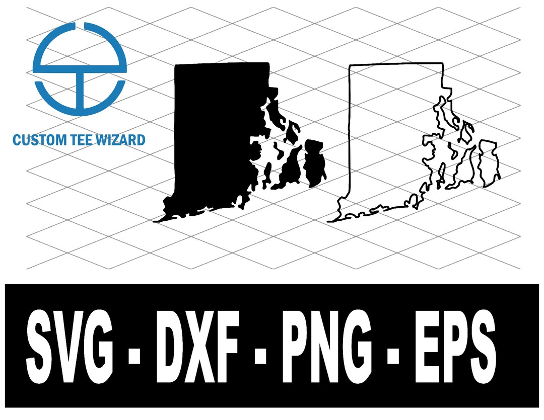 Rhode Island SVG File | Rhode Island Cut File | Rhode Island Map Shape ...