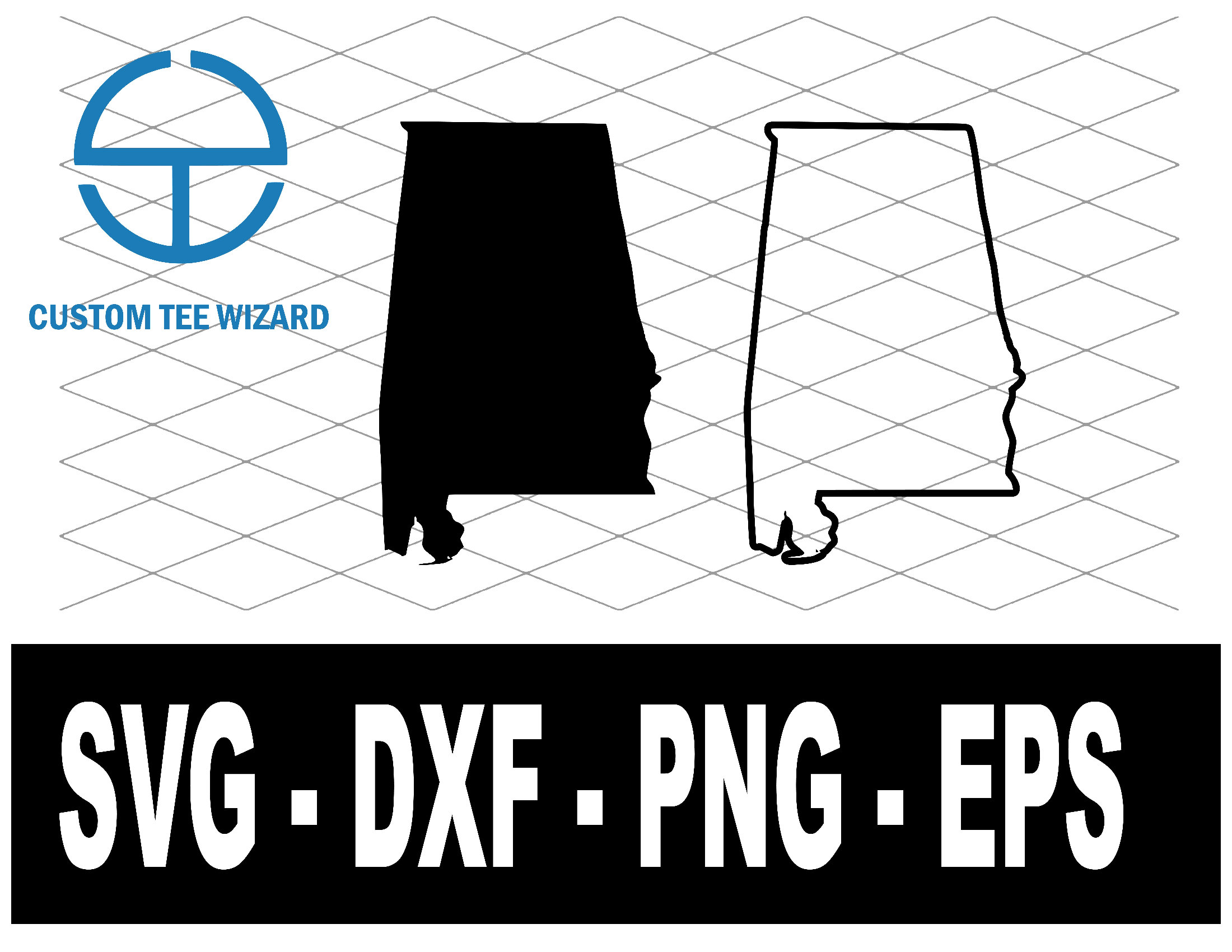 Alabama SVG File Alabama Cut File Alabama Map Shape Clip Art United ...