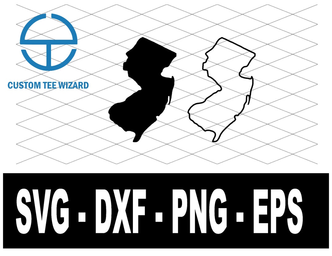 New Jersey SVG File | New Jersey Cut File | New Jersey Map Shape Clip ...