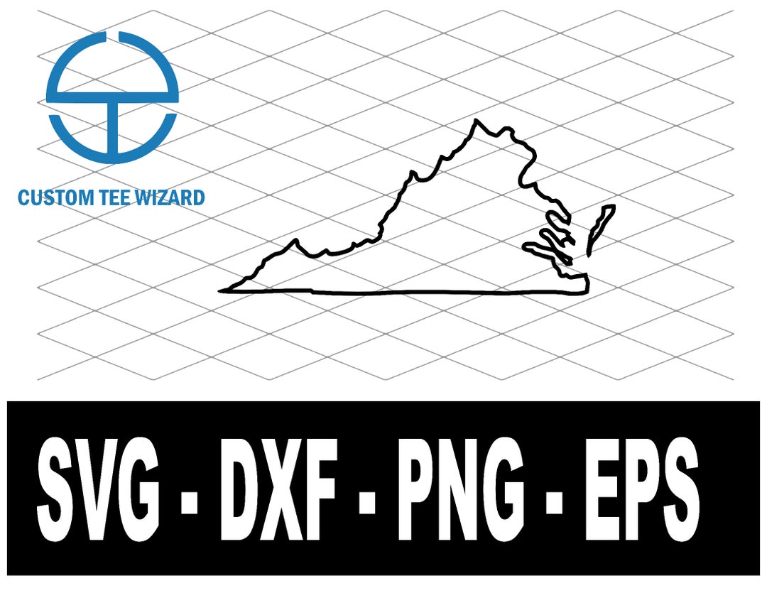 Virginia SVG File | Virginia Cut File | Virginia Map Shape Clip Art ...