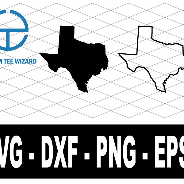 Texas Map Shape Svg - Etsy