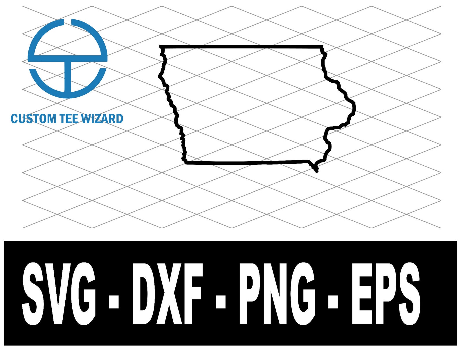 Iowa SVG File | Iowa Cut File | Iowa Map Shape Clip Art | United States ...