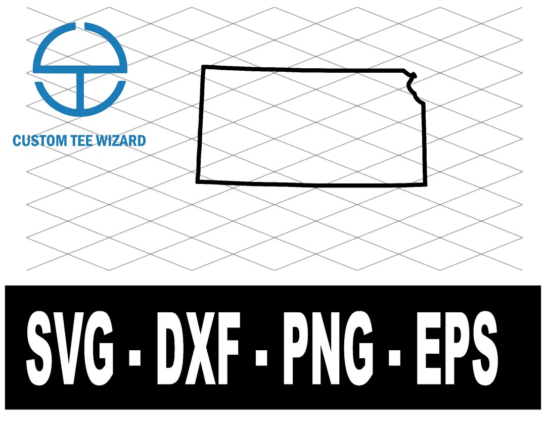 Kansas SVG File | Kansas Cut File | Kansas Map Shape Clip Art | United ...
