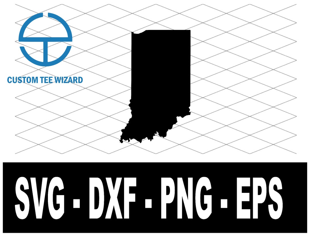 Indiana SVG File | Indiana Cut File | Indiana Map Shape Clip Art ...
