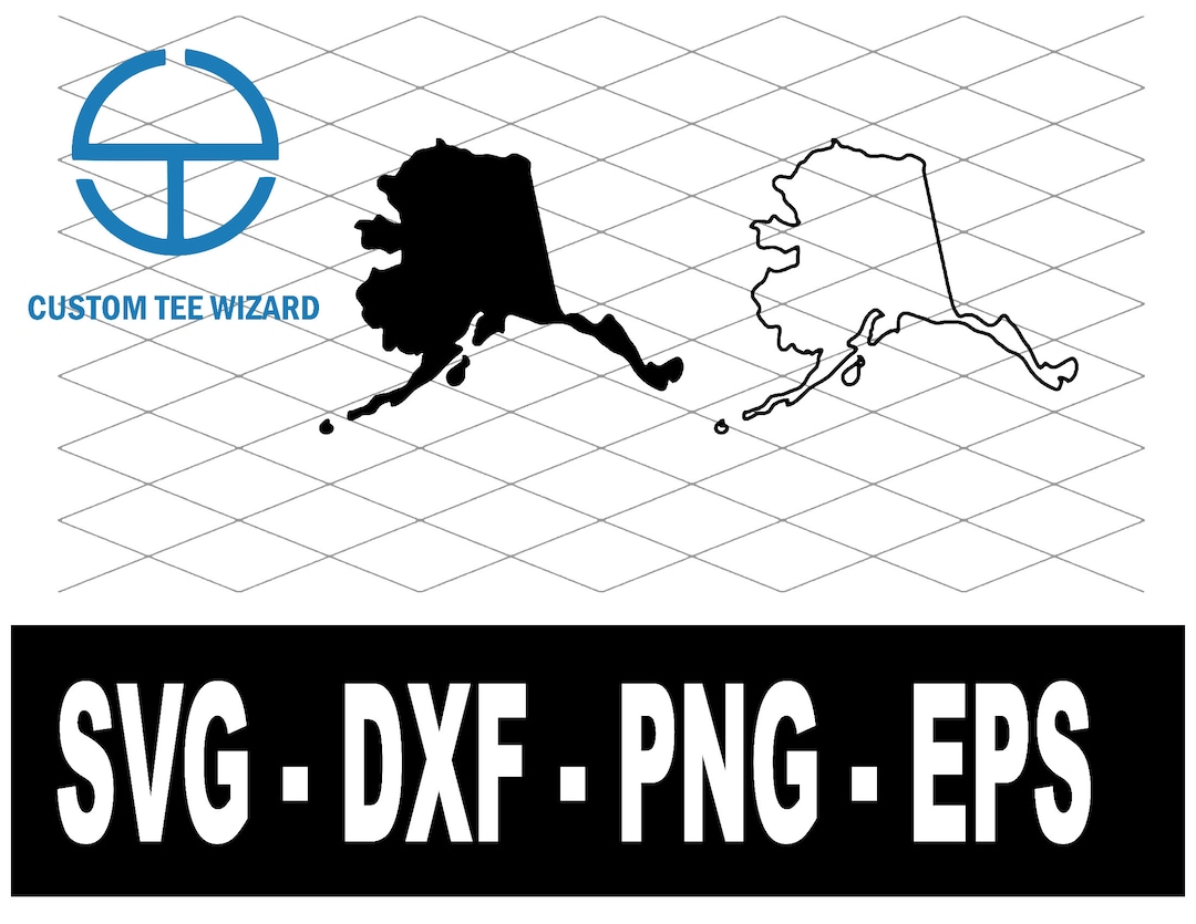Alaska SVG File | Alaska Cut File | Alaska Map Shape Clip Art | United ...