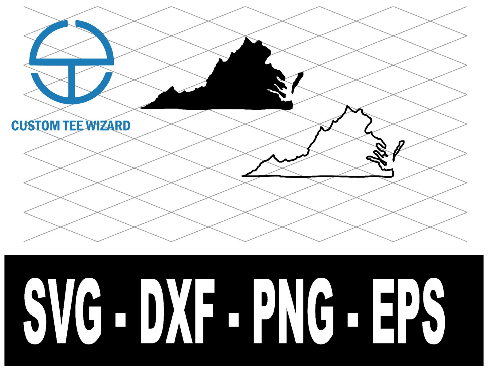 Virginia SVG File | Virginia Cut File | Virginia Map Shape Clip Art ...