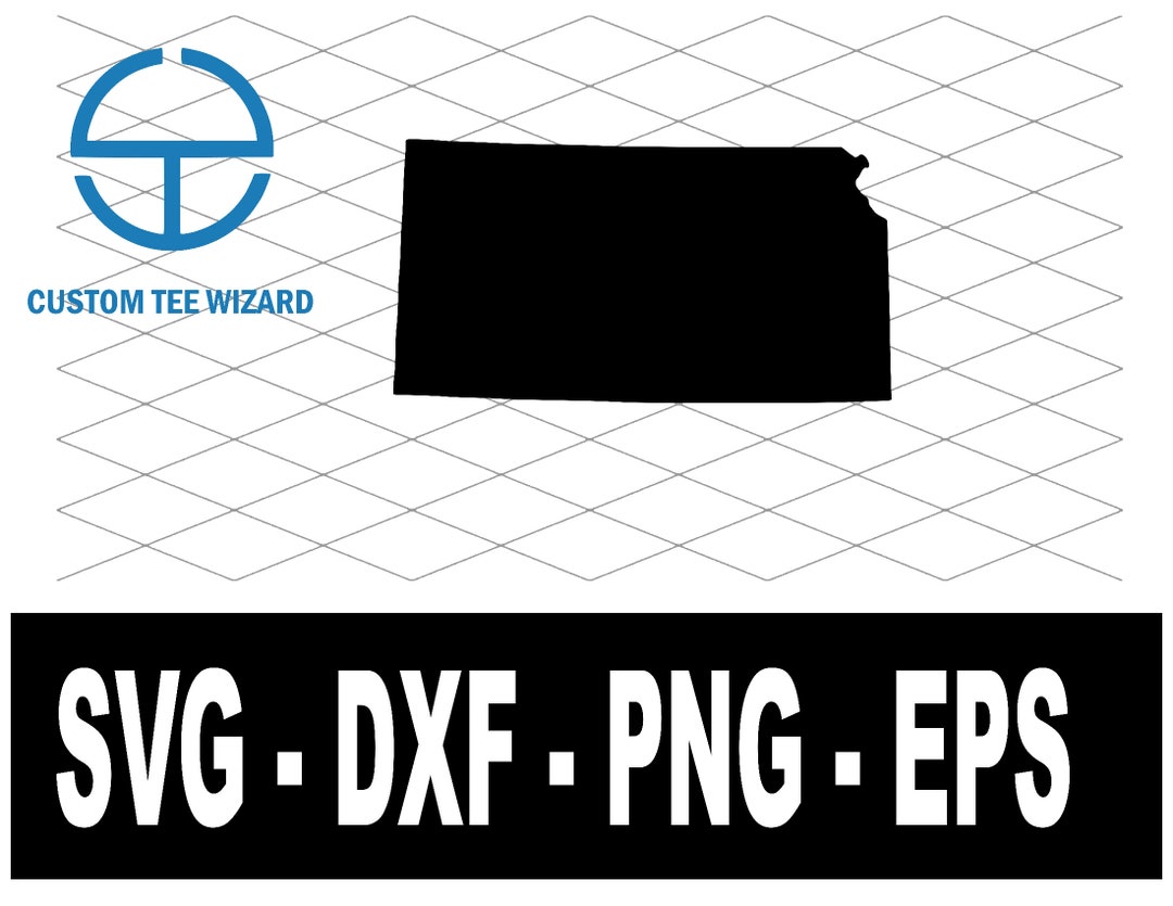 Kansas SVG File | Kansas Cut File | Kansas Map Shape Clip Art | United ...