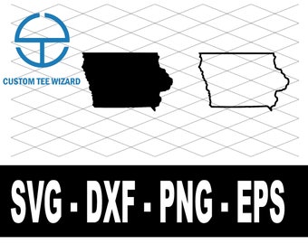 Iowa Outline SVG Files, Iowa Cut Files, United States of America Vector ...