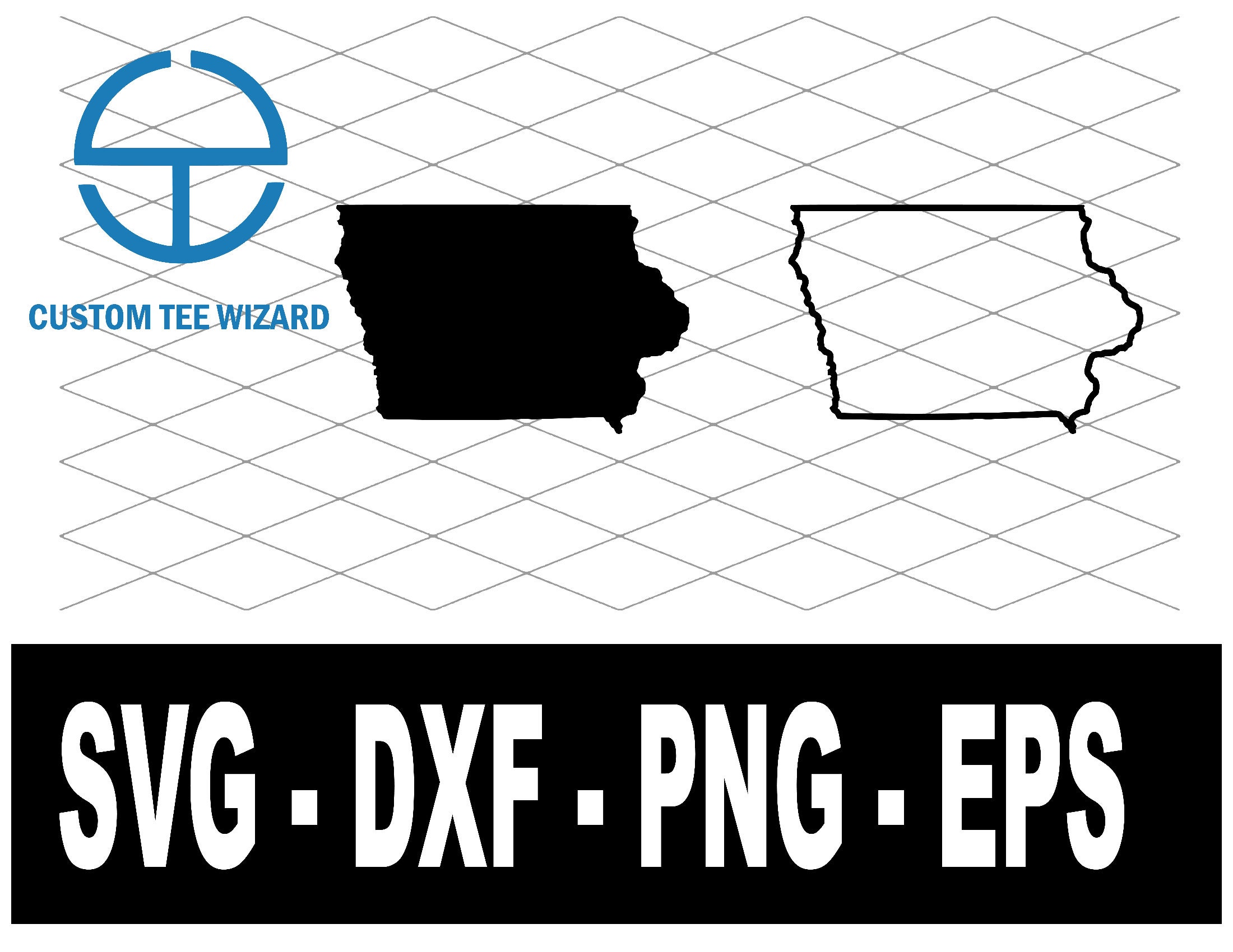 Iowa SVG File Iowa Cut File Iowa Map Shape Clip Art - Etsy