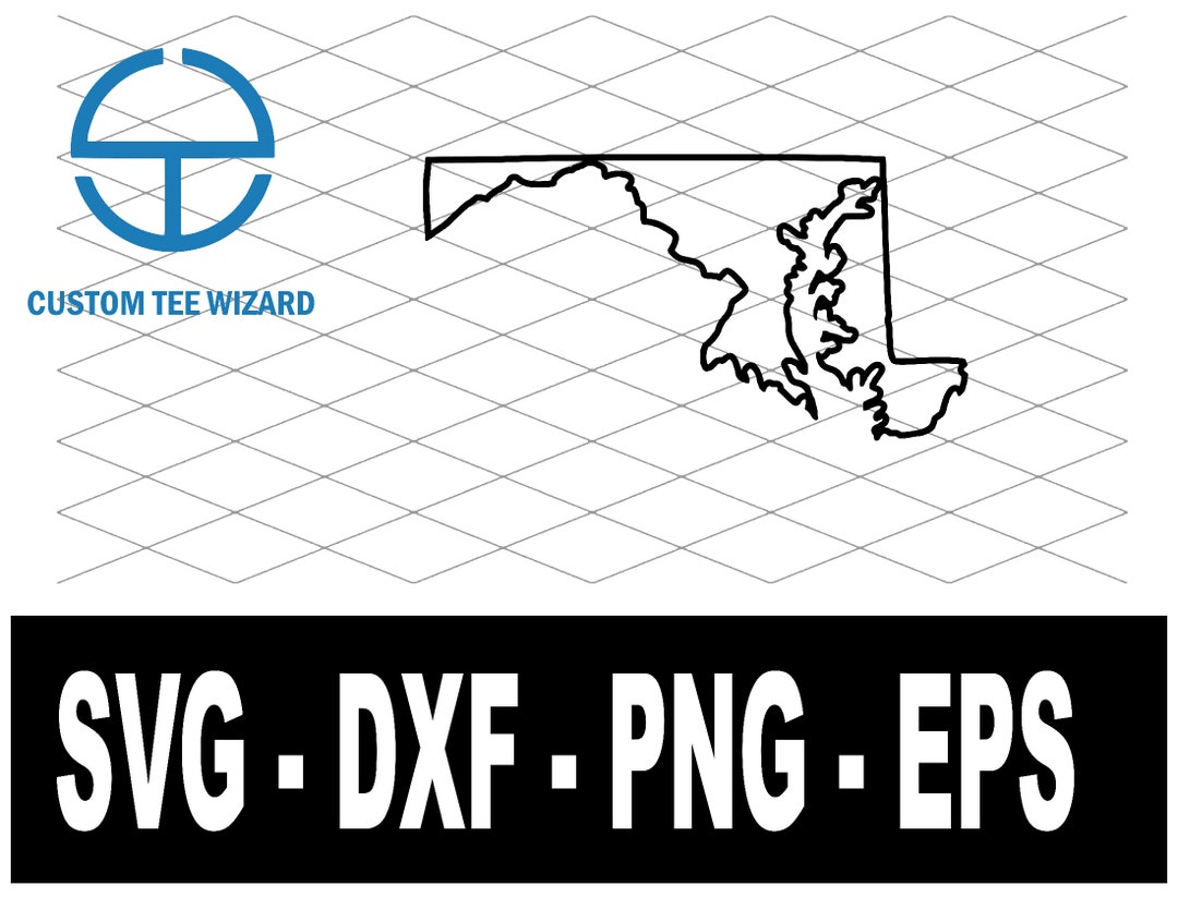 Maryland SVG File | Maryland Cut File | Maryland Map Shape Clip Art ...