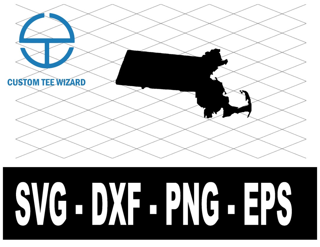 Massachusetts SVG File | Massachusetts Cut File | Massachusetts Map ...