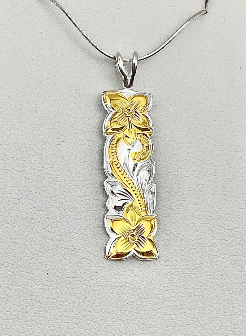 Island Heritage, Sterling Silver or 2-tone Hawaiian Heirloom Necklace ...