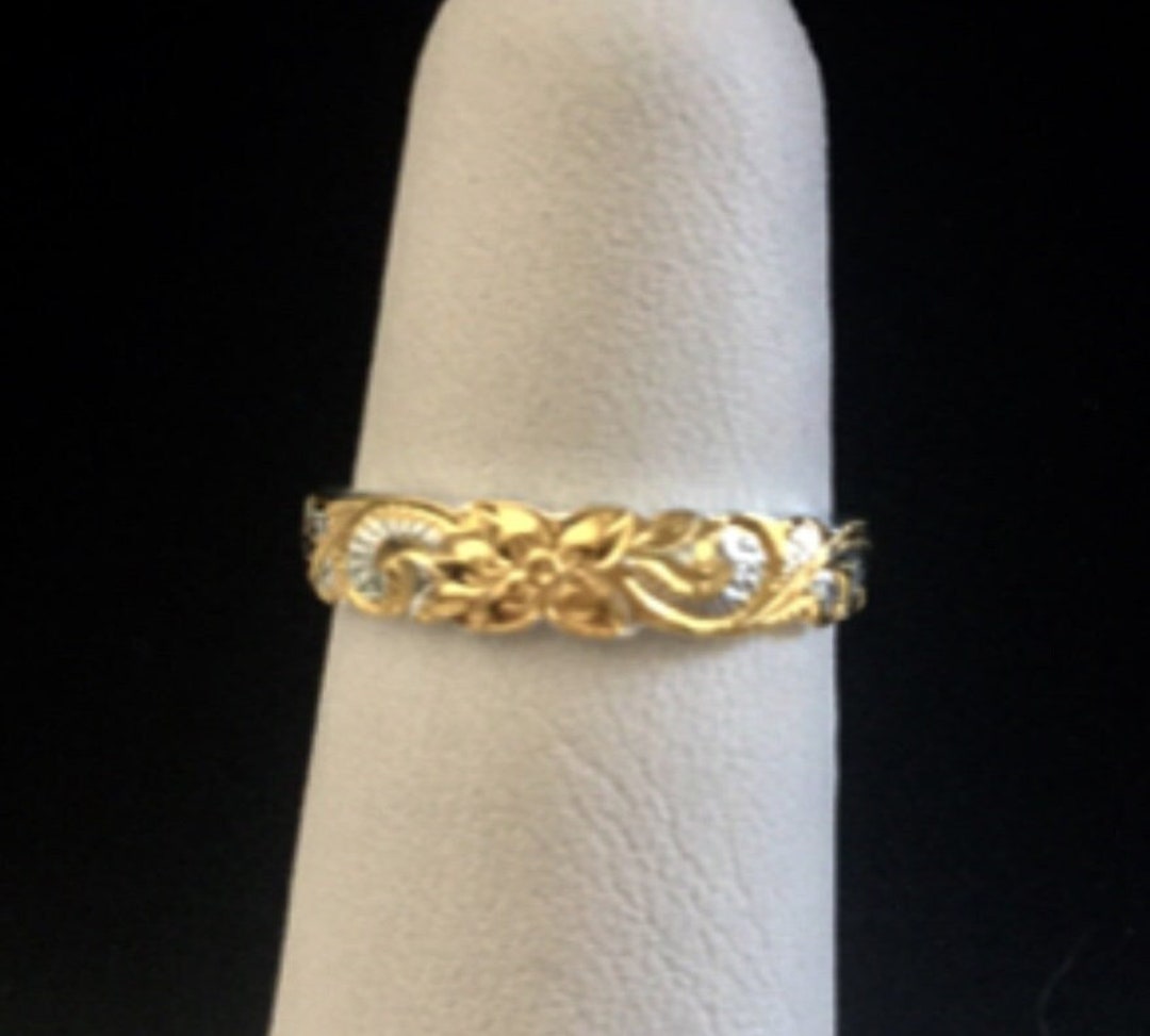 Sterling Silver Engraved Hawaiian Heirloom Toe Ring, Hawaiian Jewelry ...