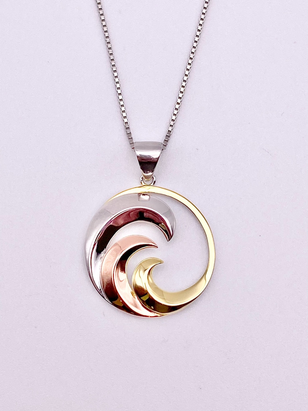 Wave Jewelry, Wave Necklace, Hawaiian Jewelry, Large Sterling Silver ...