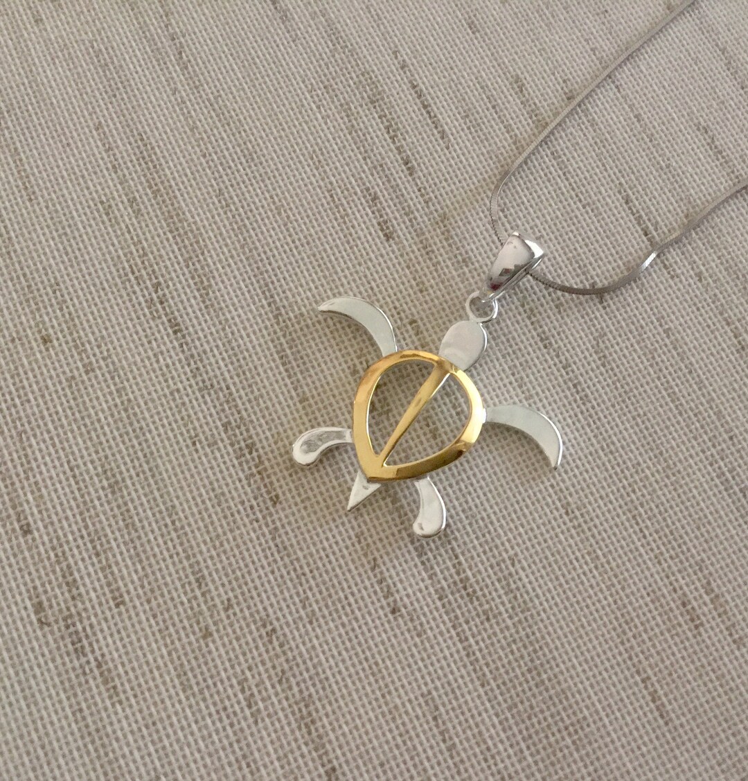Large Turtle Necklace, Green Sea Turtle, Honu Jewelry, Turtle Pendant ...