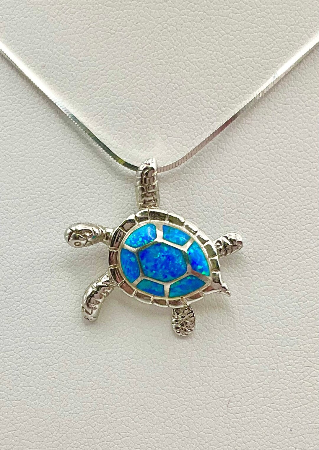Blue Opal, Sea Turtle Jewelry, Hawaiian Necklace, Turtle Necklace, Honu ...