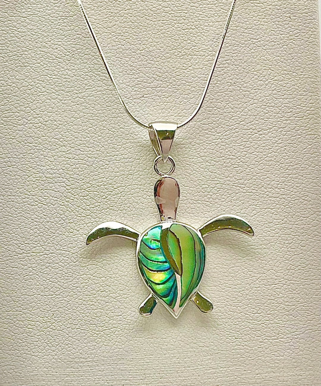 Large Hawaiian Abalone Shell Sea Turtle Honu Necklace, Sea Turtle ...