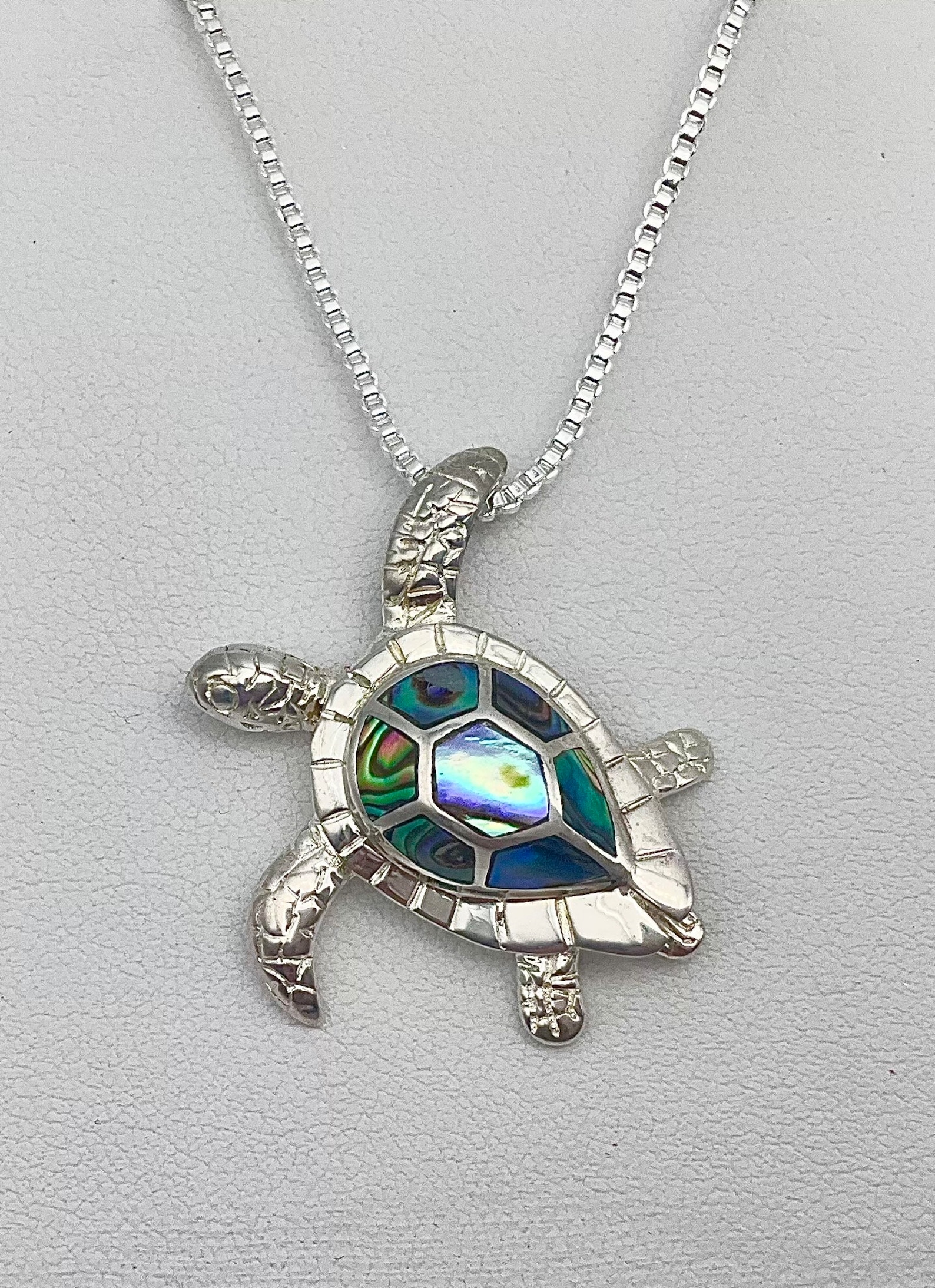 Large Sterling Silver Abalone Paua Shell Sea Turtle Honu Hawaiian ...