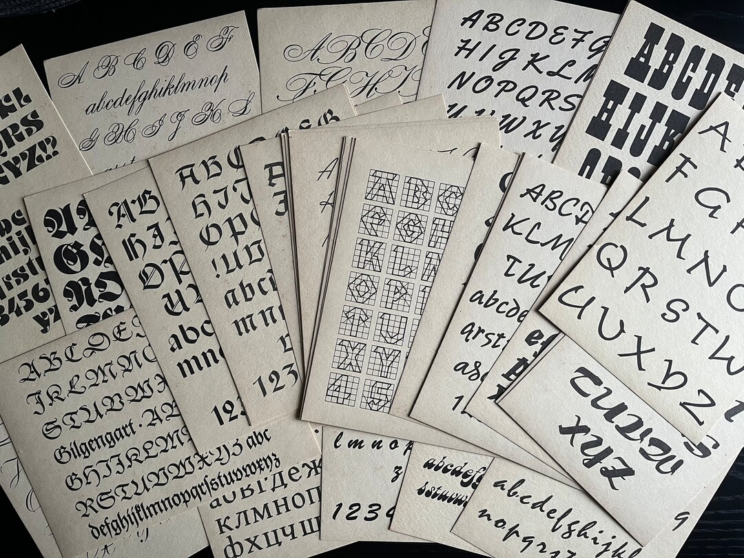 Spelling Types, Caligraphy Fonts - Etsy