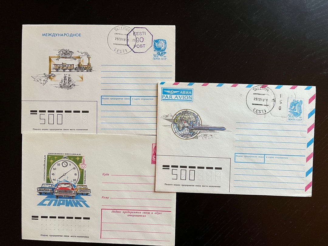 Soviet Envelopes Transportation Railway, Plane, Cars, Set of 3 - Etsy