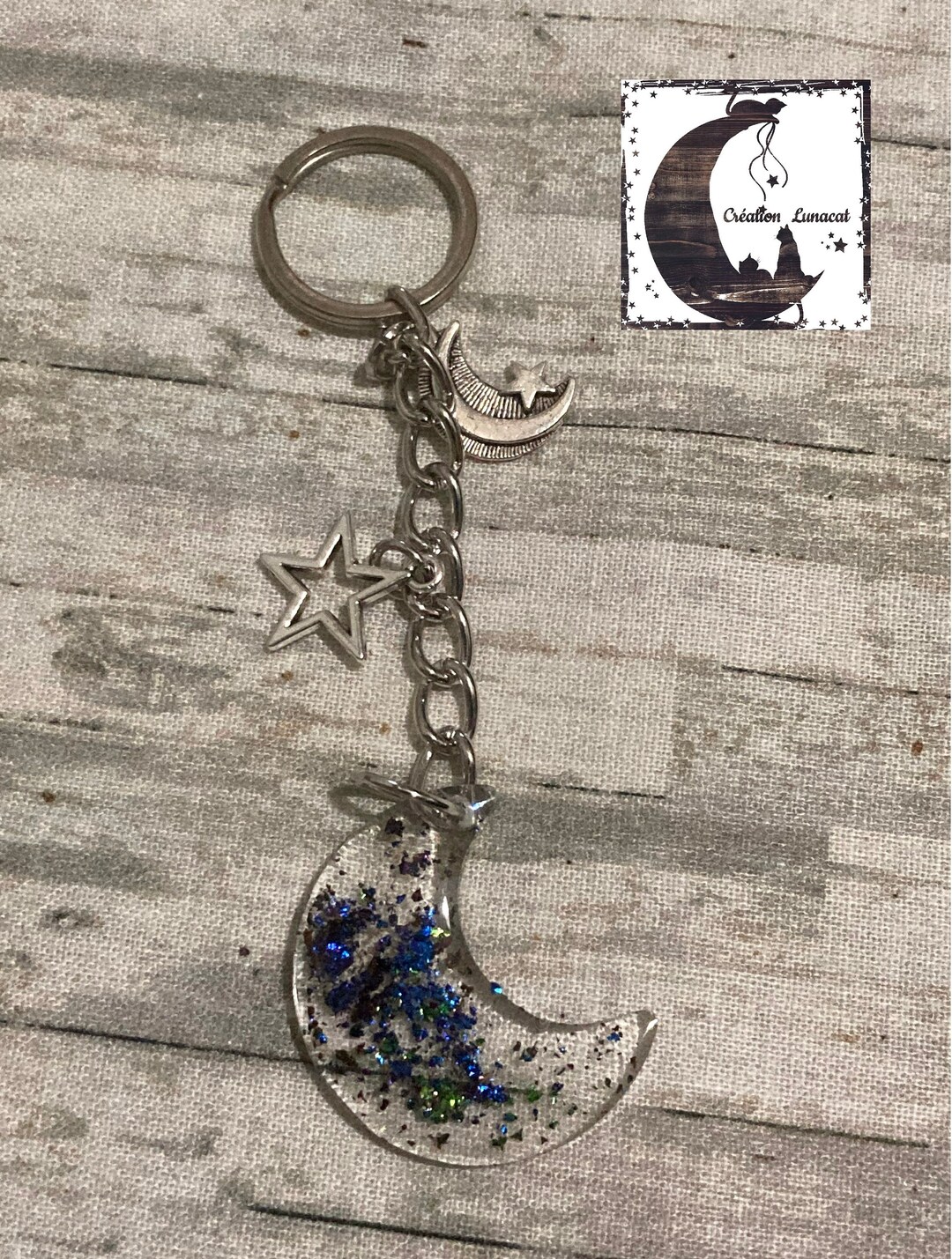 Moon Key Ring - Etsy