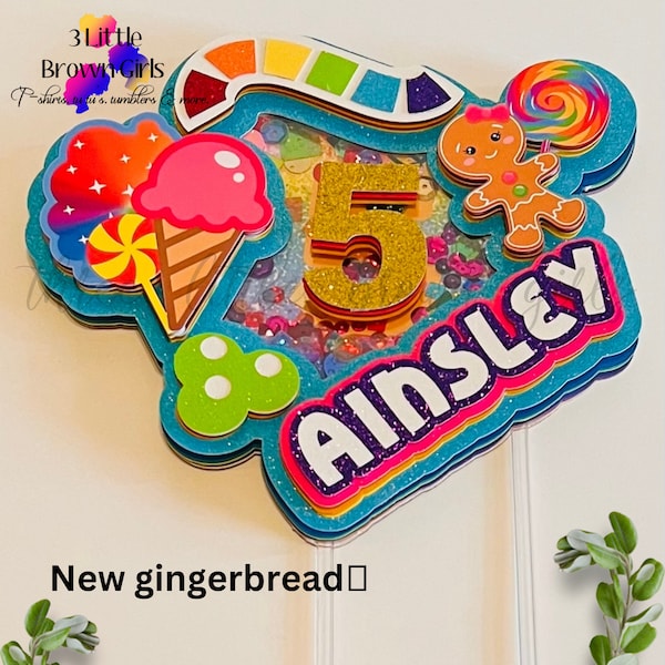 Candy Theme Cake Topper Svg - Etsy