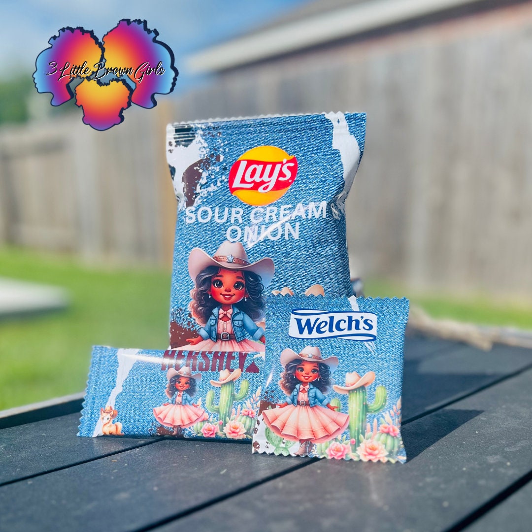 Cowgirl Party Wrappers Custom Cowgirl Western Snack Wrappers-filled - Etsy
