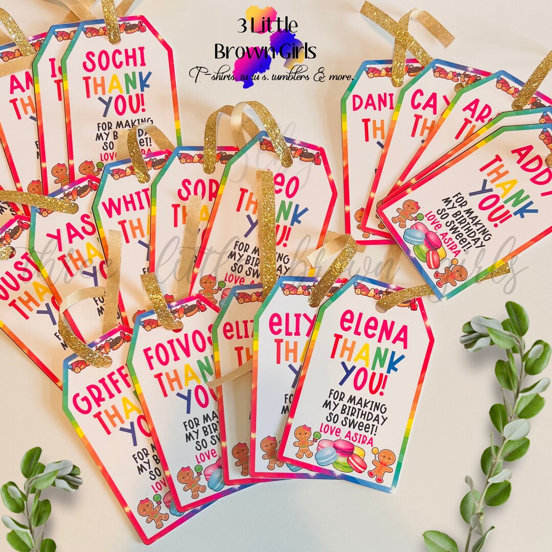 Candyland Inspired Birthday Gift Tags - Etsy