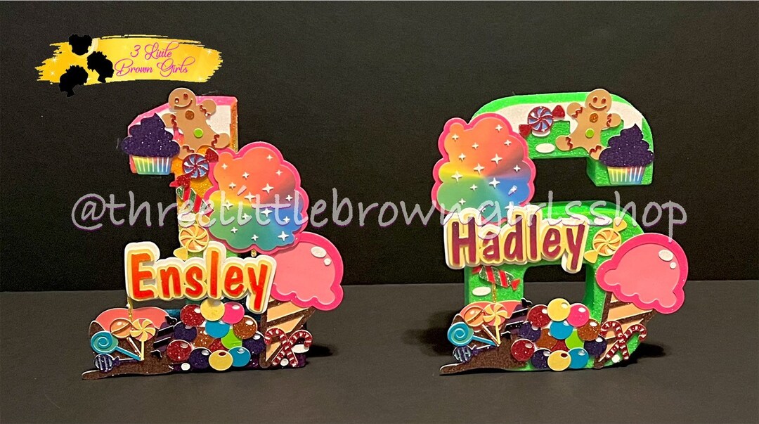 Candy Inspired Paper Mache Birthday Number 8 in Tall - Etsy