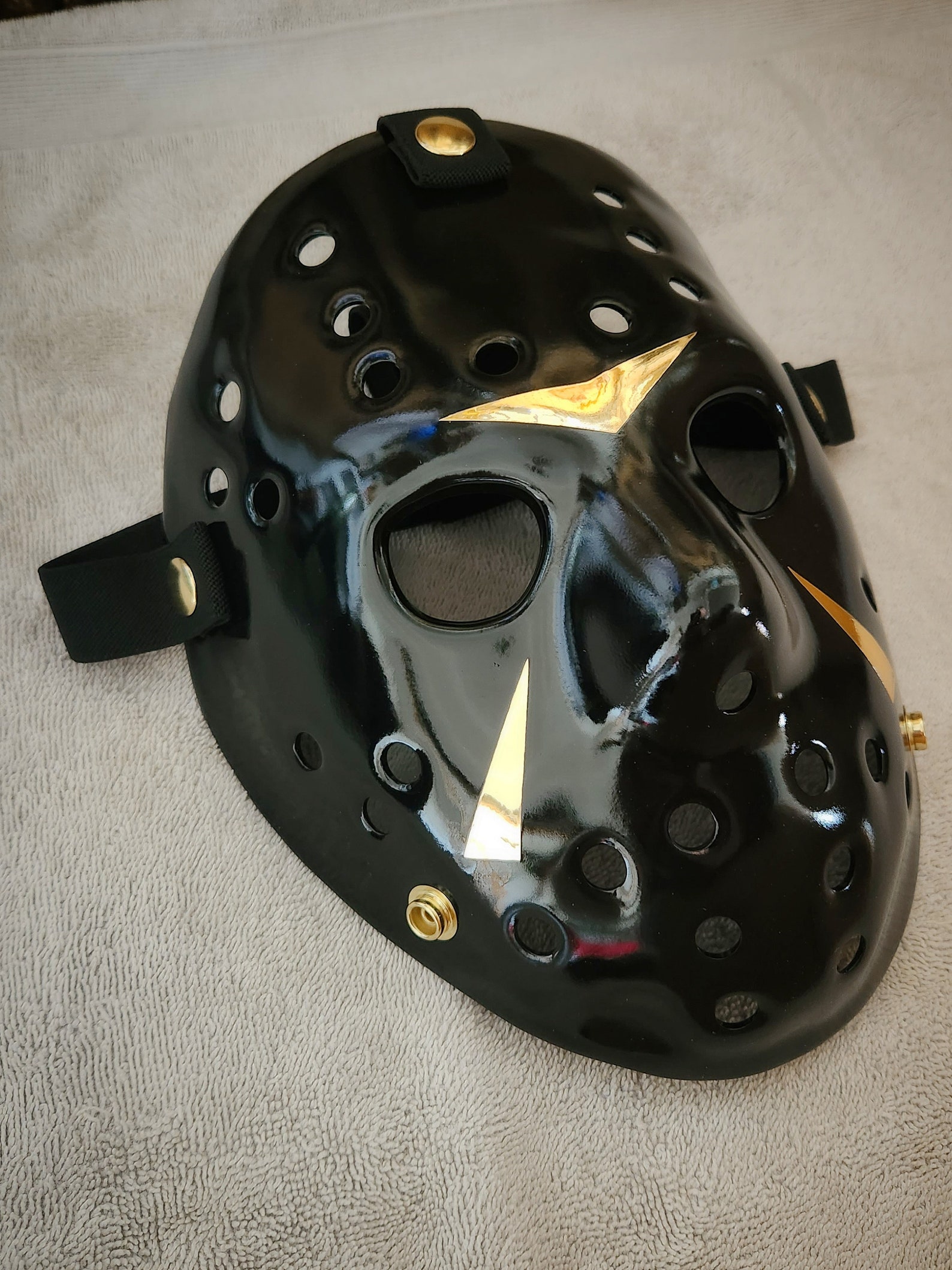 Black and Gold Ultra Clean Part 3 Hockey Maskhockey Mask - Etsy