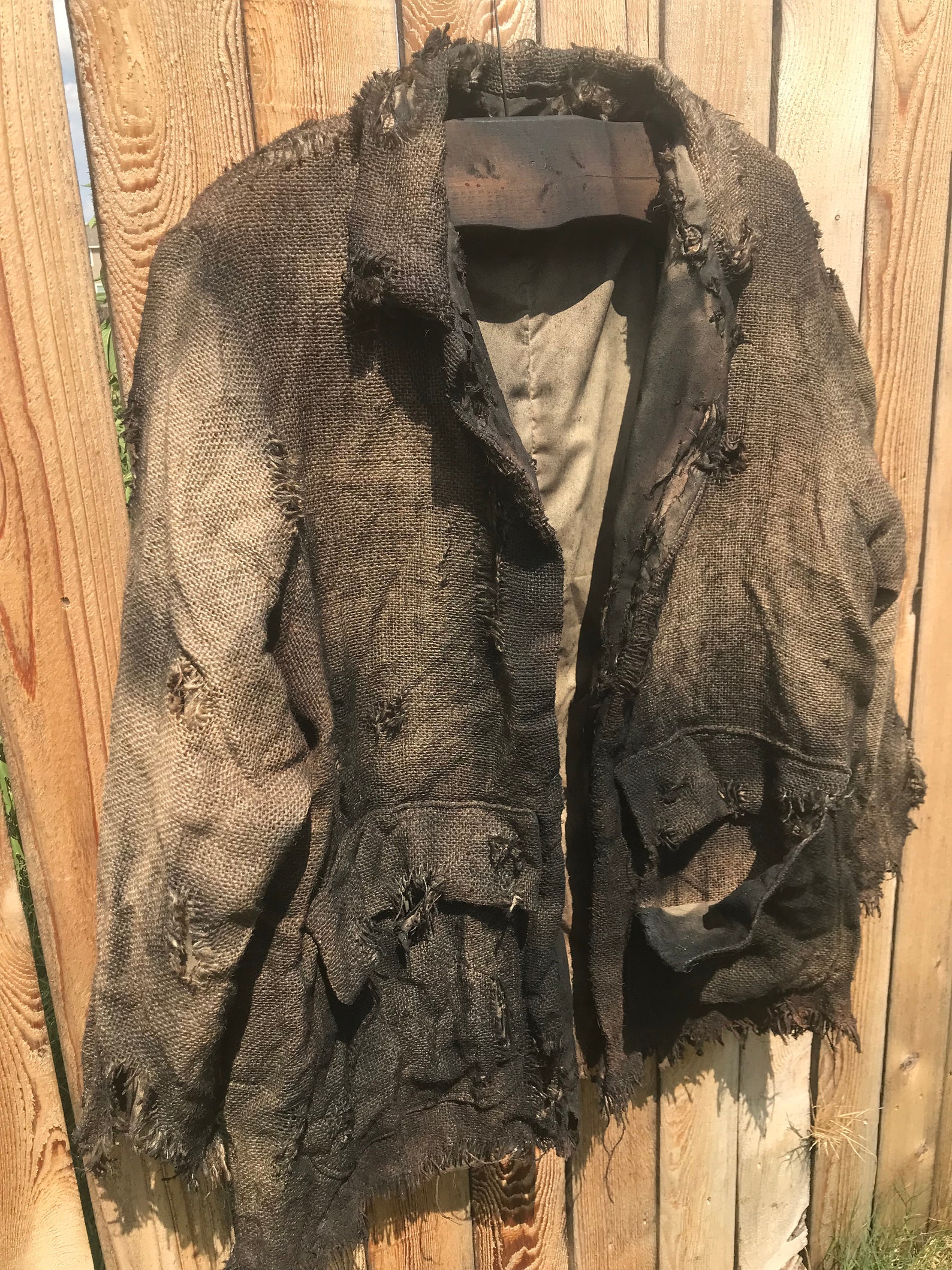 Freddy vs Jason burlap jacket | Etsy