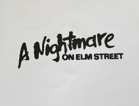 A Nightmare on Elm Street Title Decal | Etsy