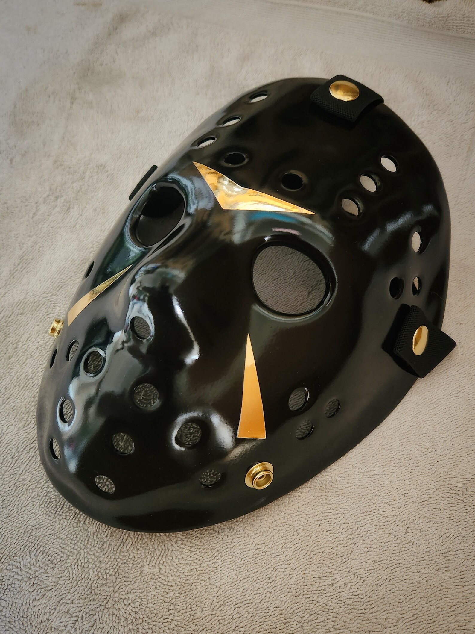 Black and Gold Ultra Clean Part 3 Hockey Maskhockey Mask - Etsy