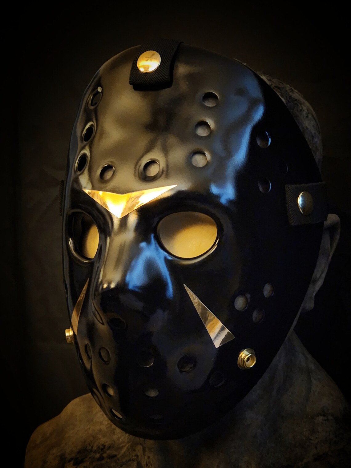 Black and Gold Ultra Clean Part 3 Hockey Maskhockey Mask - Etsy