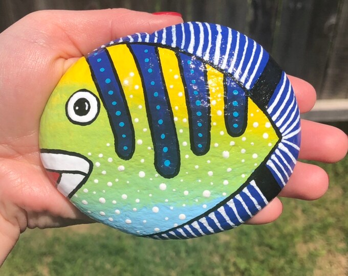 Stunning Fish Painted Rock - Etsy