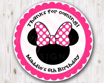 Minnie mouse labels | Etsy