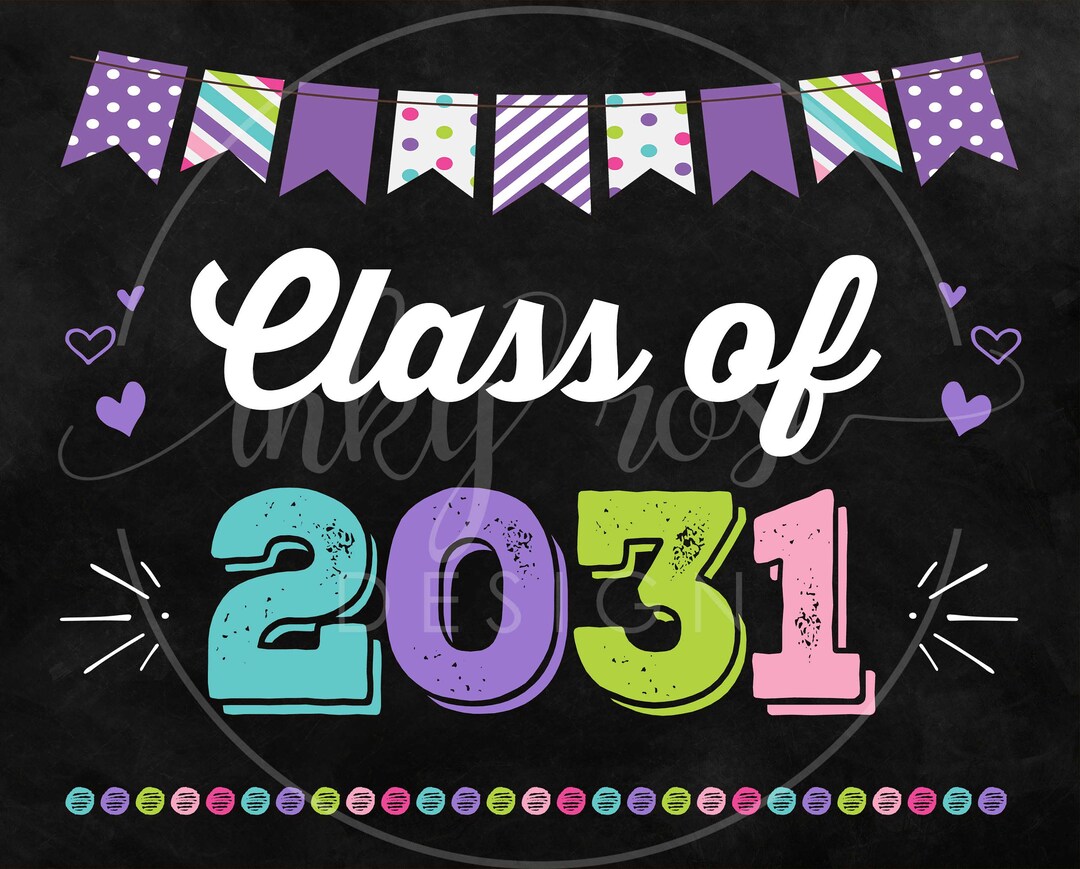 Class of 2031 First Day Sign INSTANT DOWNLOAD Grow With Me PRINTABLE ...