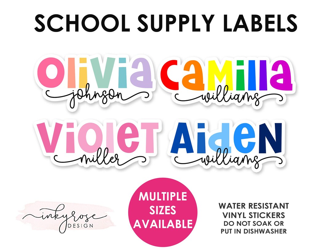 School Labels for Girls Boys Kids Teachers, School Stickers Labels ...