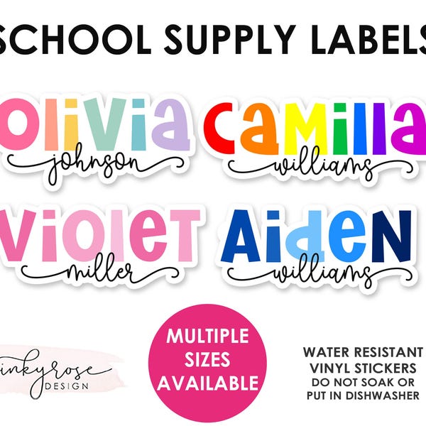 Boys Name Labels School - Etsy