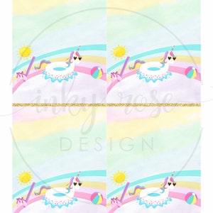 Unicorn Pool Party Food Tent Cards PRINTABLE, Unicorn Pool Party ...