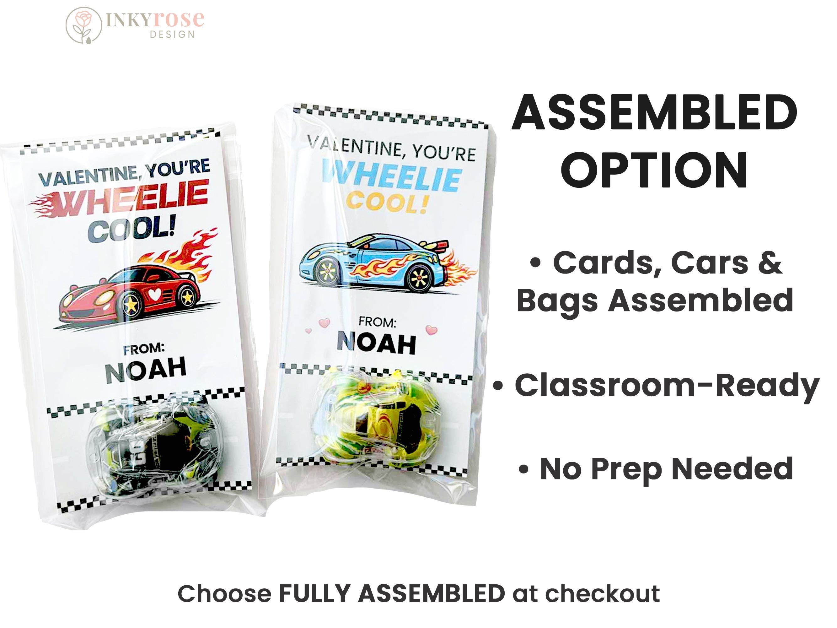 Race Car Valentine Cards With Toy, Boy Valentines, Non Candy Classroom ...