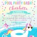 Unicorn Pool Party Decorations Welcome Sign PRINTABLE Unicorn - Etsy
