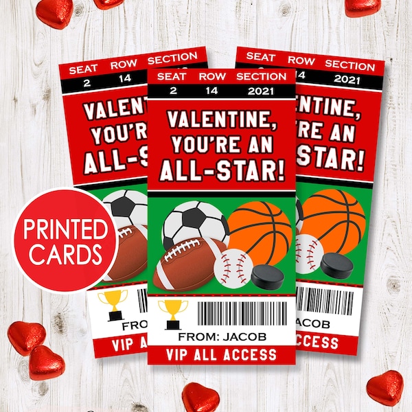 Sports Valentine - Etsy